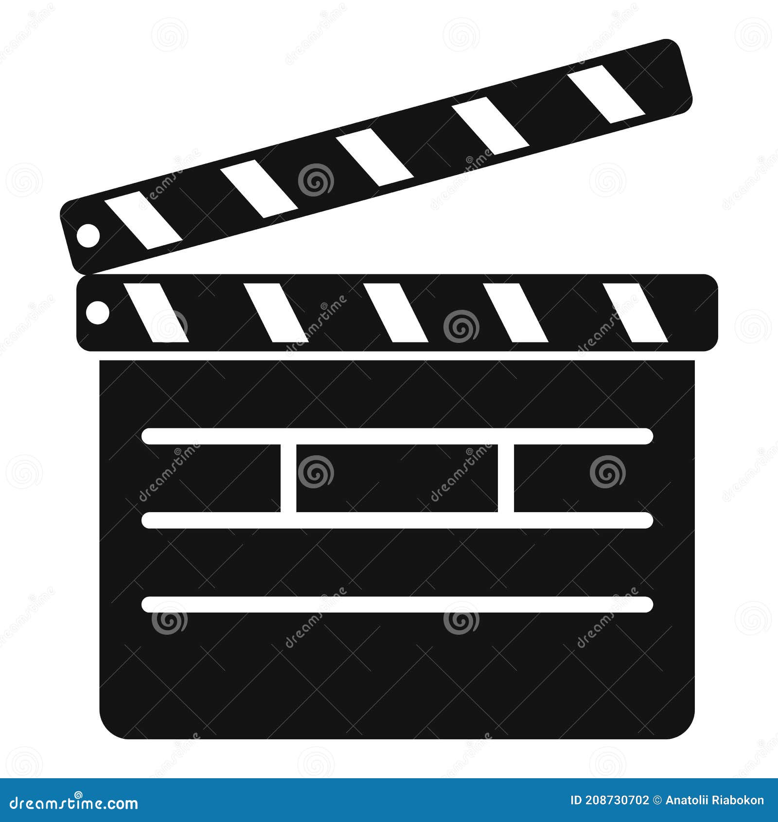 Movie Clapper Icon, Simple Style Stock Vector - Illustration of screen ...