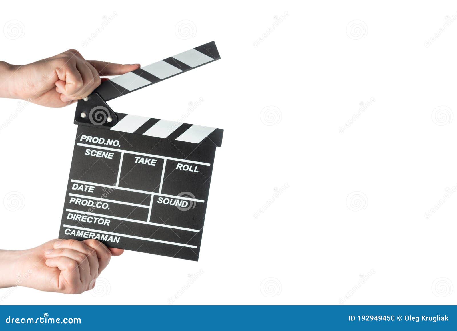 Movie Clapperboard And Popcorn On At Blue Background Royalty-Free Stock ...