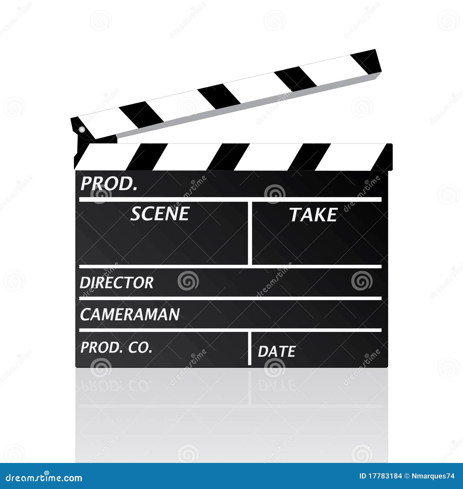 Movie Clipboard stock vector. Illustration of production - 17783184