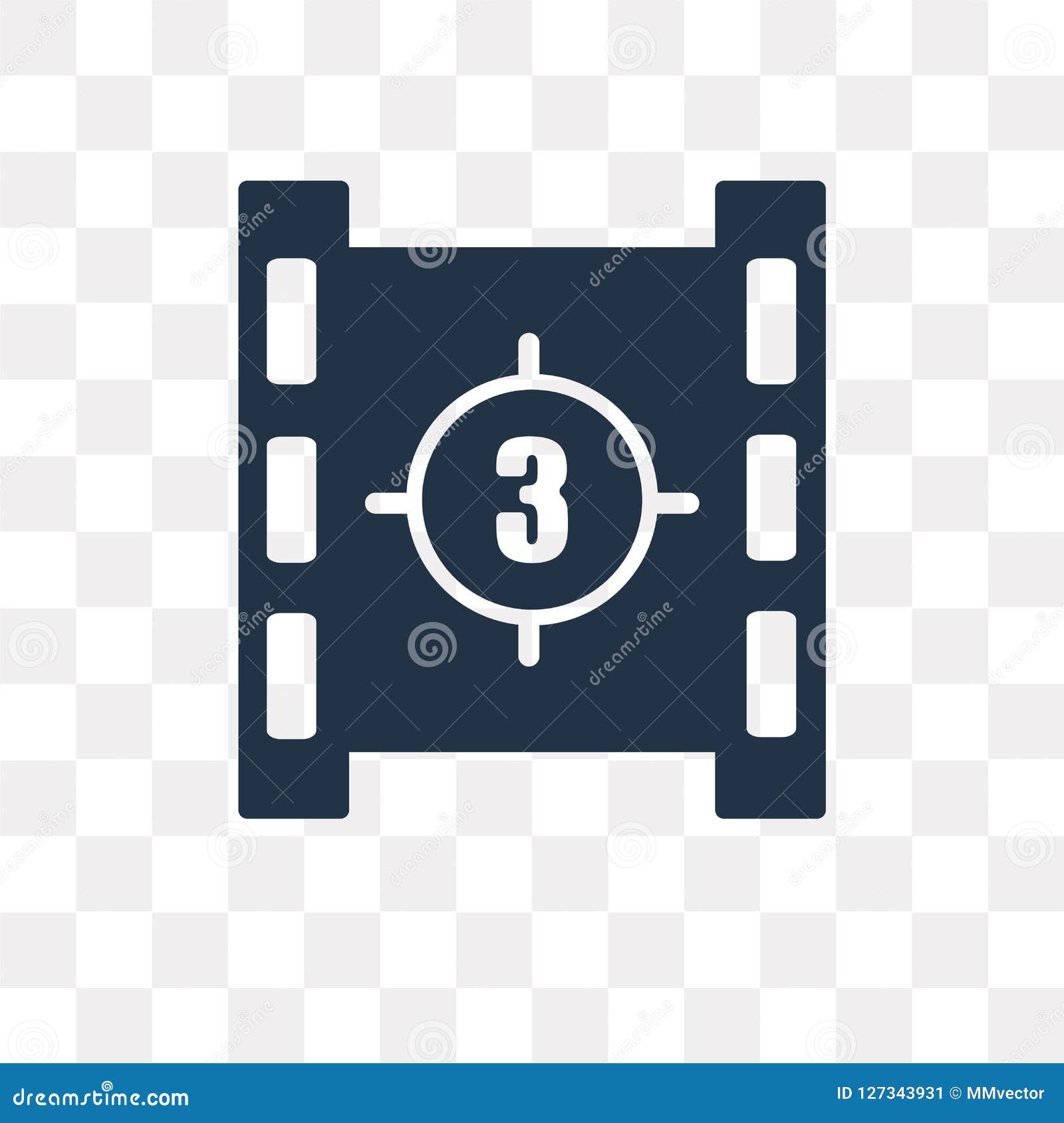Movie Countdown Vector Icon Isolated on Transparent Background, Stock ...