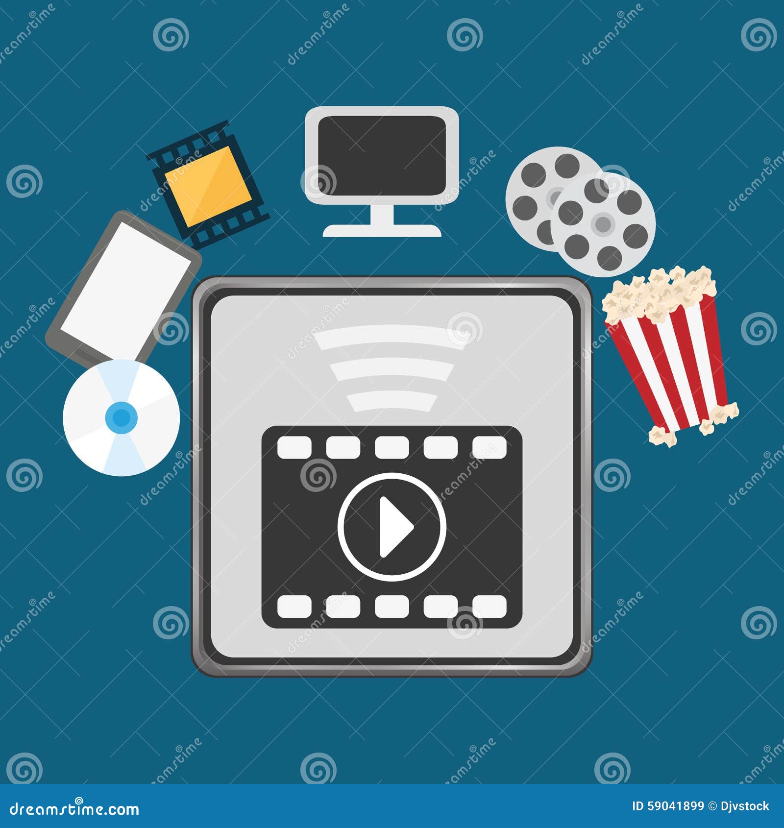 Movie digital design stock vector. Illustration of presentation - 59041899