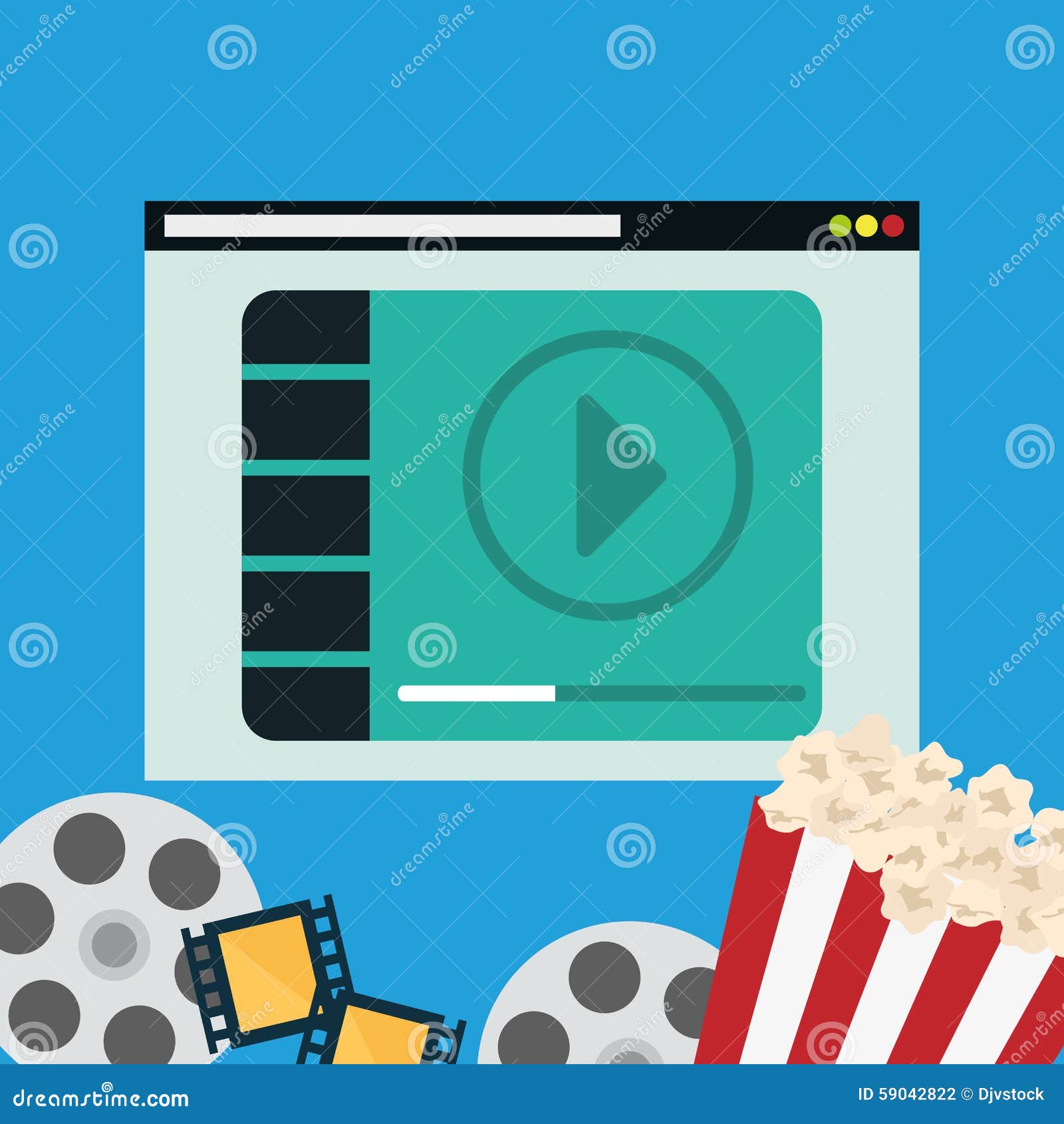 Movie digital design stock vector. Illustration of auditorium - 59042822