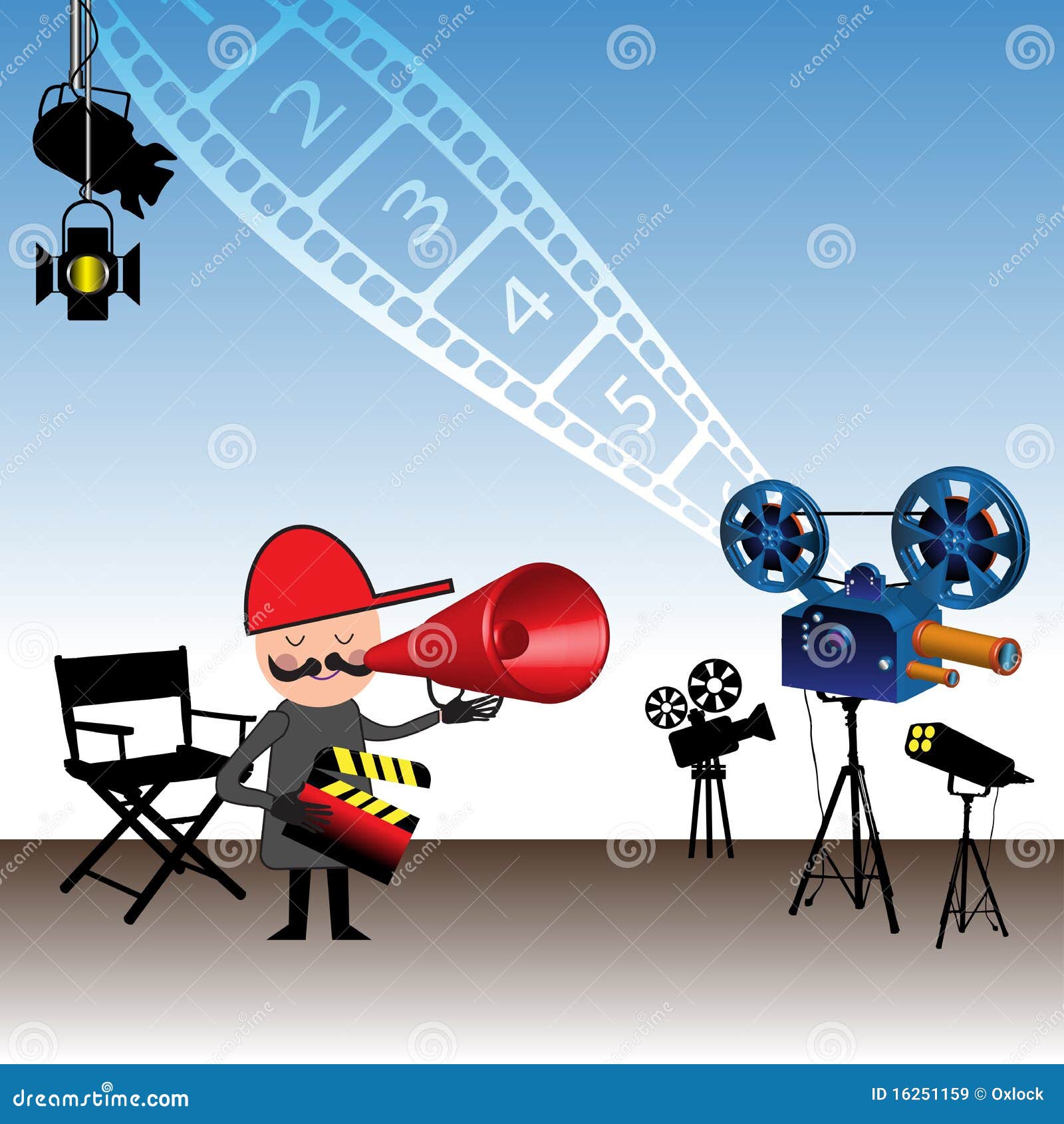 Stage Director Cartoon