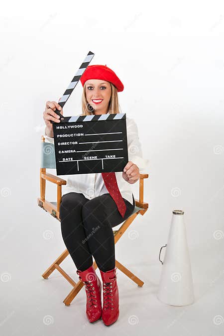 Movie Director stock image. Image of young, film, beret - 19605515