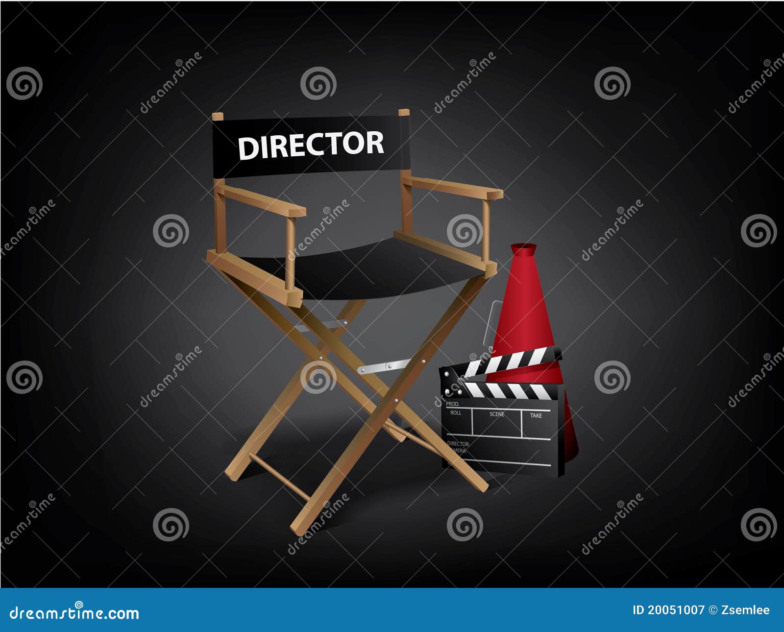 Movie Director Holds A Clapper Board. Royalty-Free Illustration ...