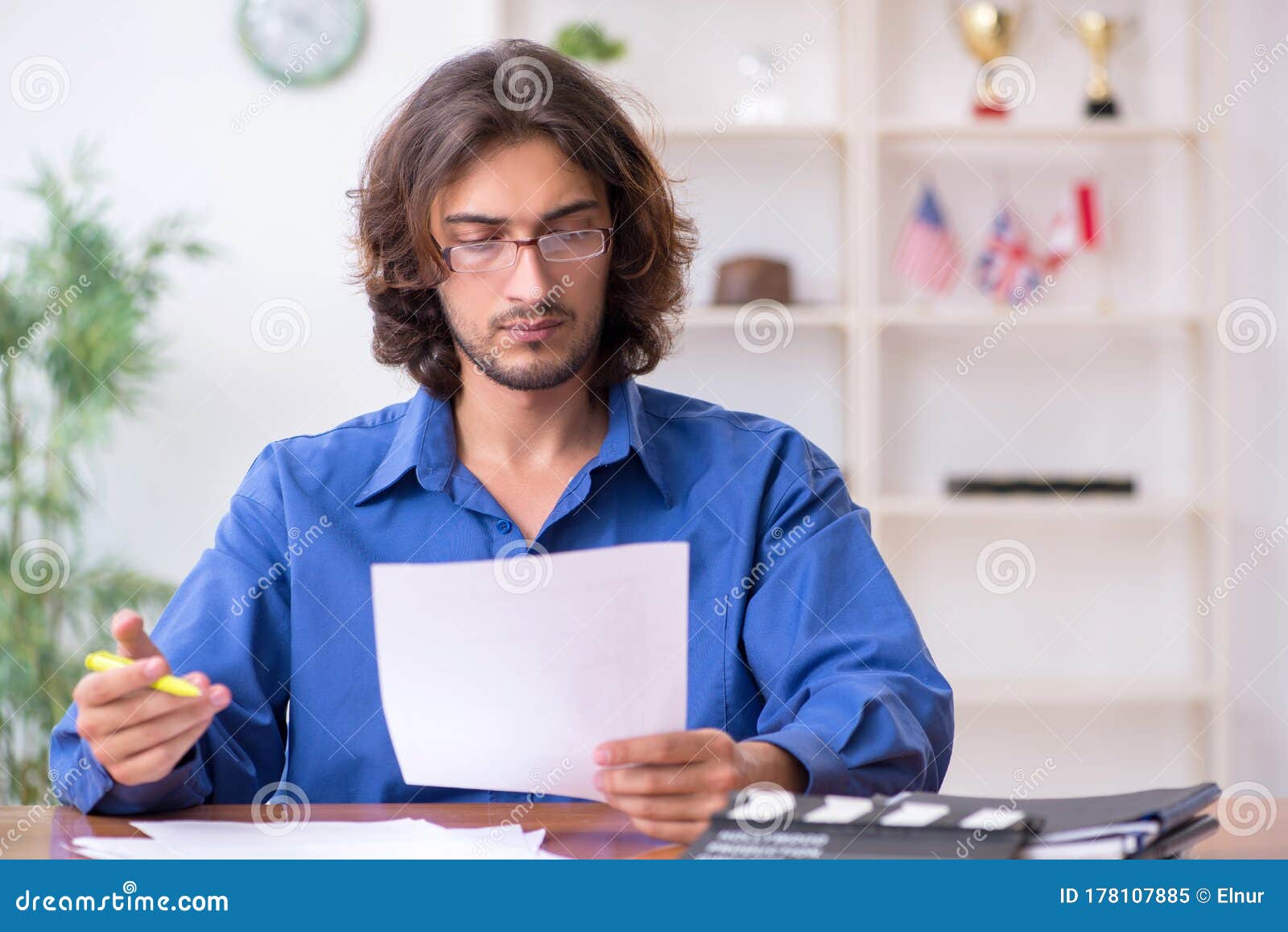 Movie Director Working in the Studio Stock Image - Image of career ...