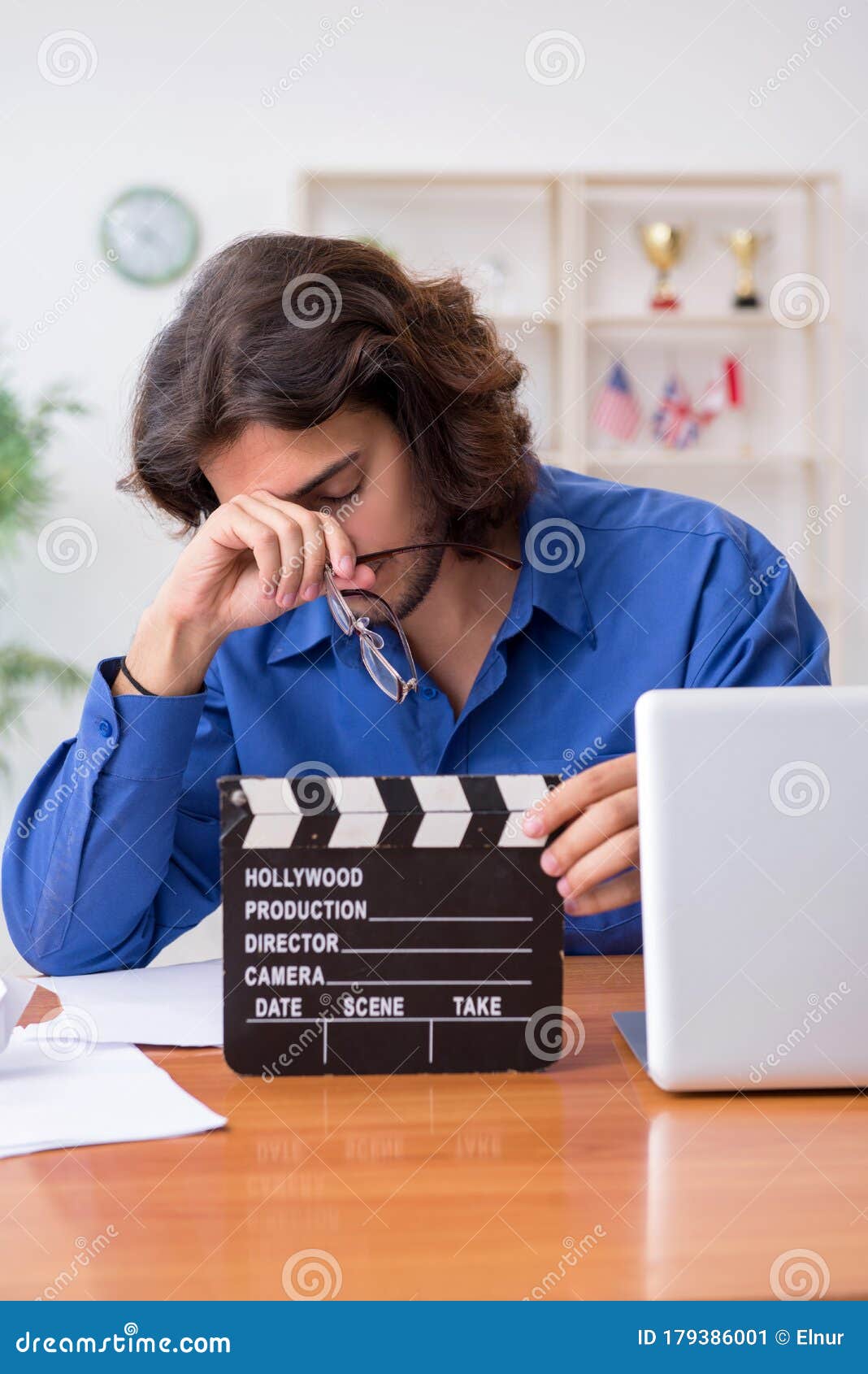 Movie Director Working in the Studio Stock Image - Image of career ...
