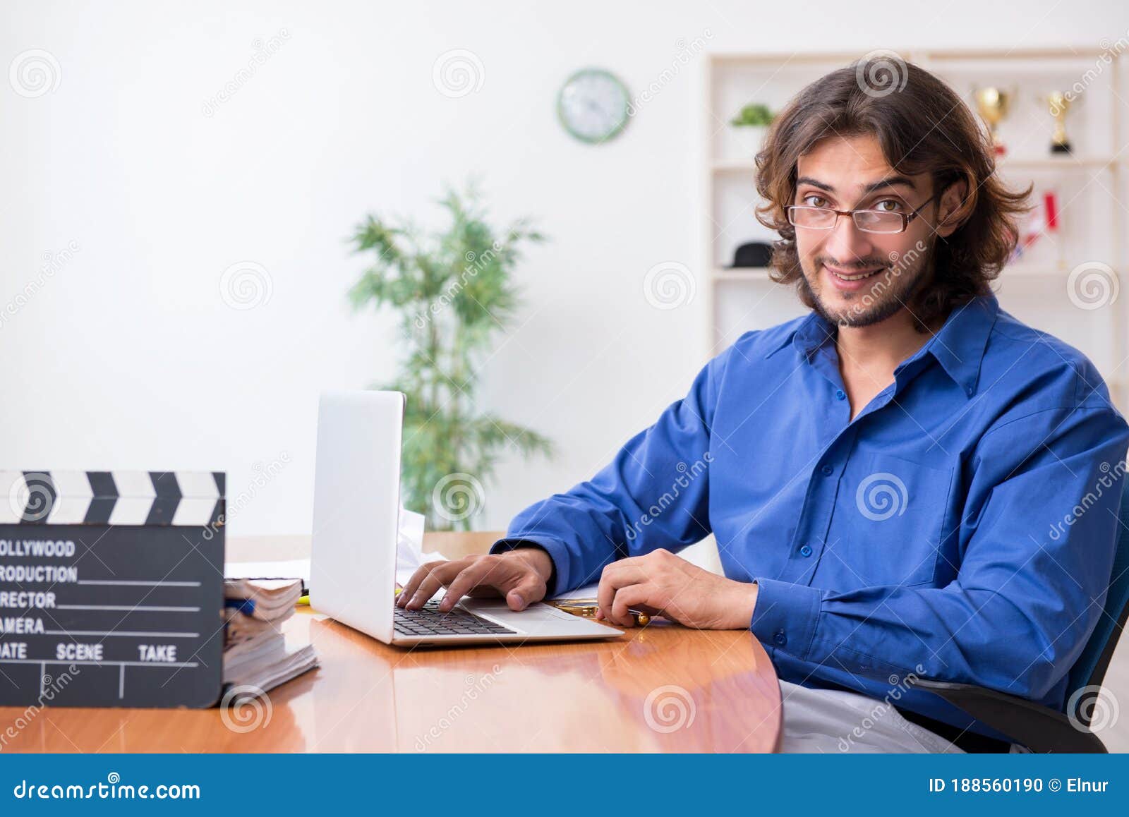 Movie Director Working in the Studio Stock Photo - Image of chalkboard ...
