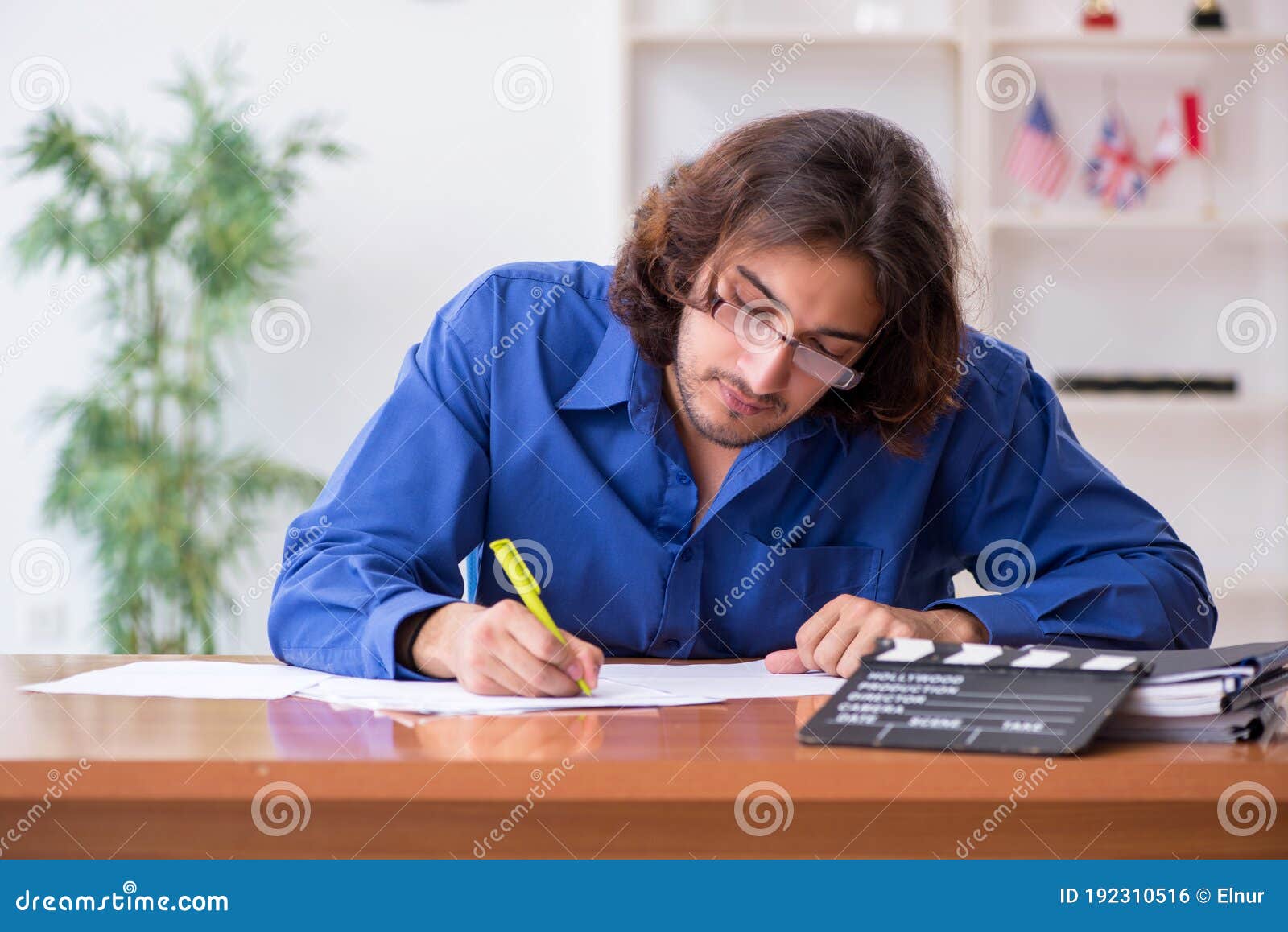 Movie Director Working in the Studio Stock Photo - Image of movie ...