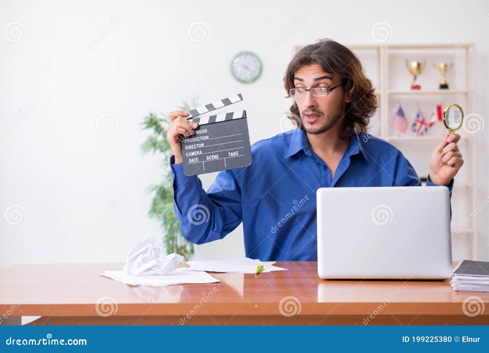 Movie Director Working in the Studio Stock Photo - Image of education ...