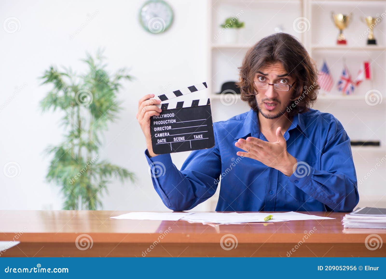 Movie Director Working in the Studio Stock Photo - Image of scene ...