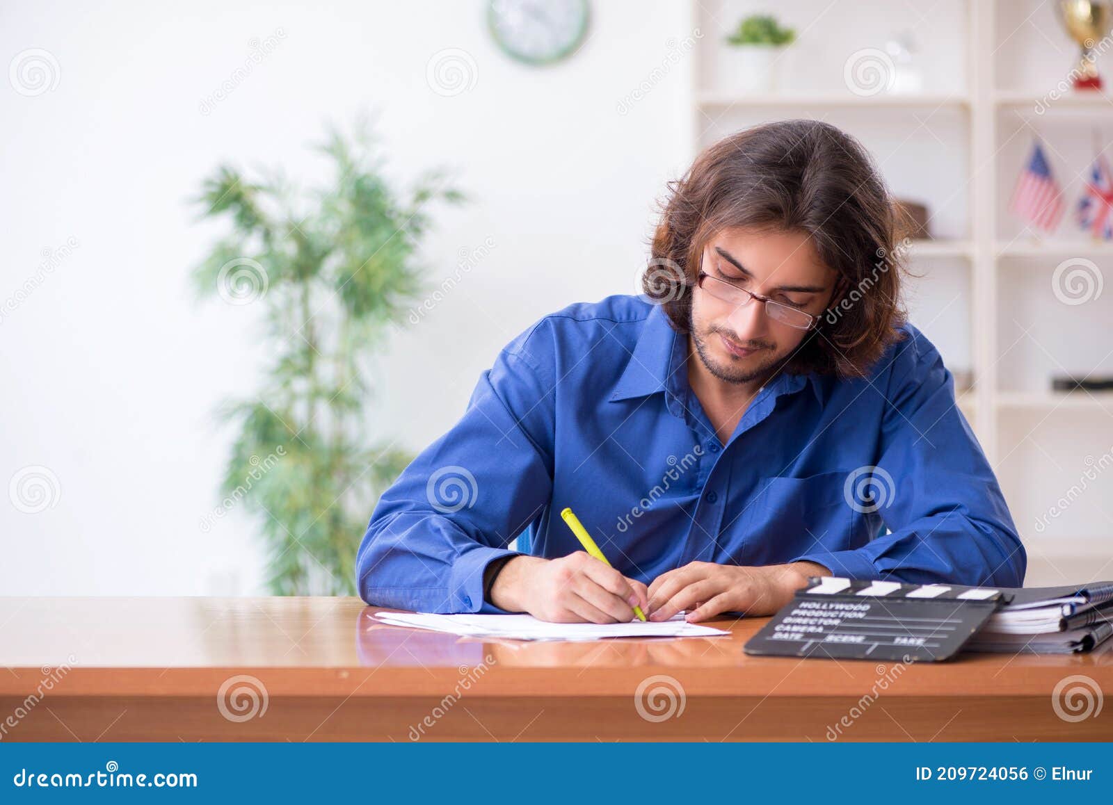 Movie Director Working in the Studio Stock Photo - Image of scene ...