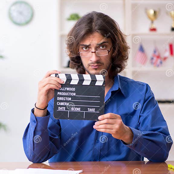 Movie Director Working in the Studio Stock Image - Image of director ...