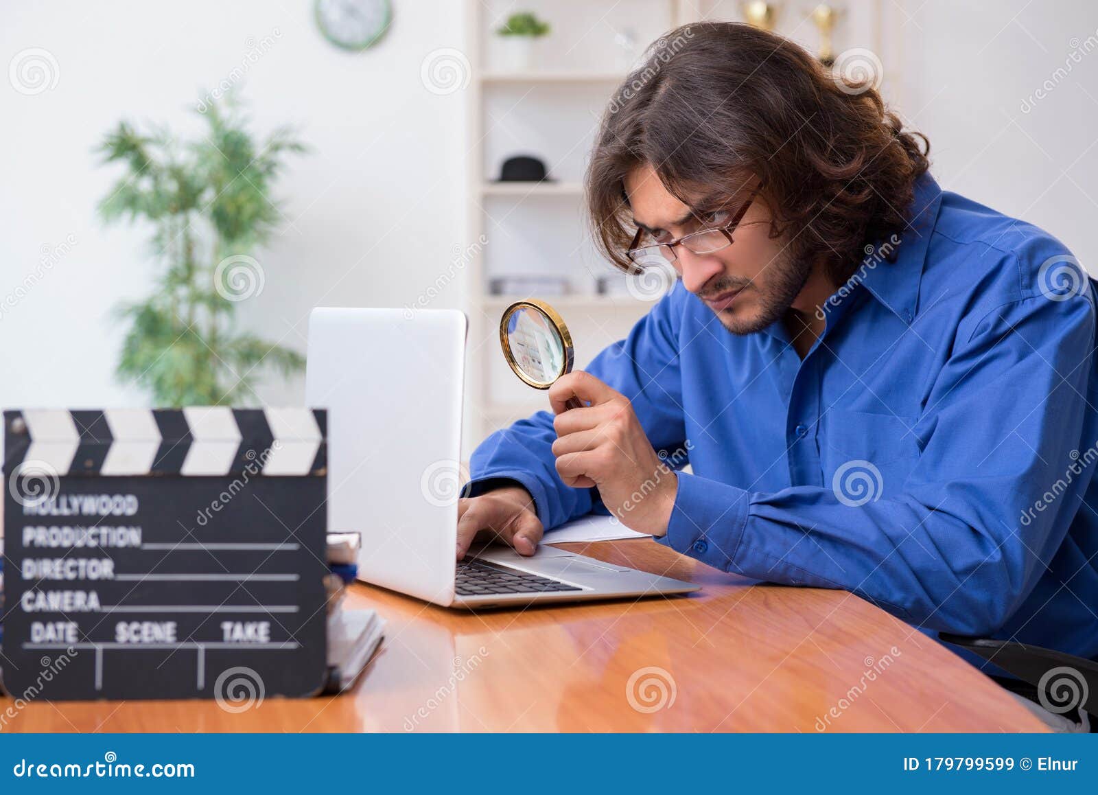 Movie Director Working in the Studio Stock Image - Image of movie ...