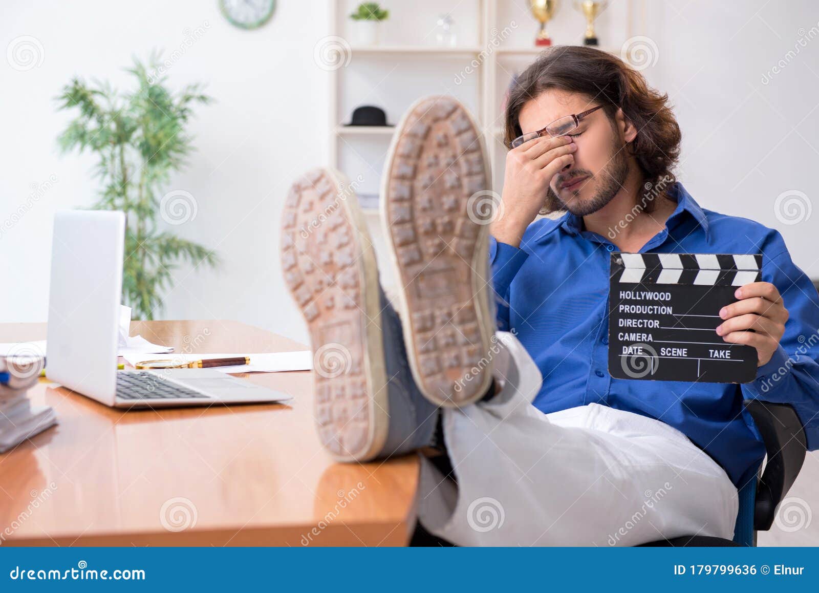 Movie Director Working in the Studio Stock Photo - Image of movie ...