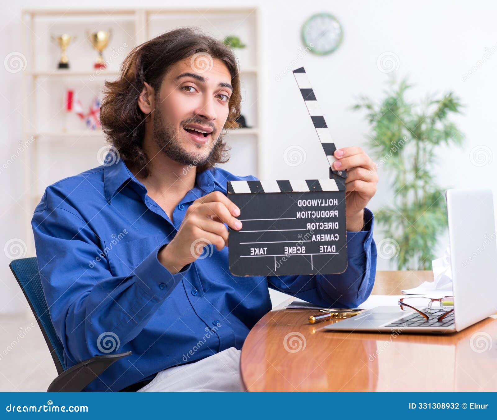 Movie Director Working in the Studio Stock Photo - Image of making ...