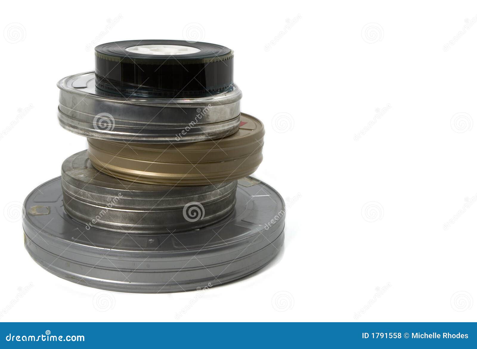 Movie Film Cans 2 stock photo. Image of stack, lines, leader - 1791558