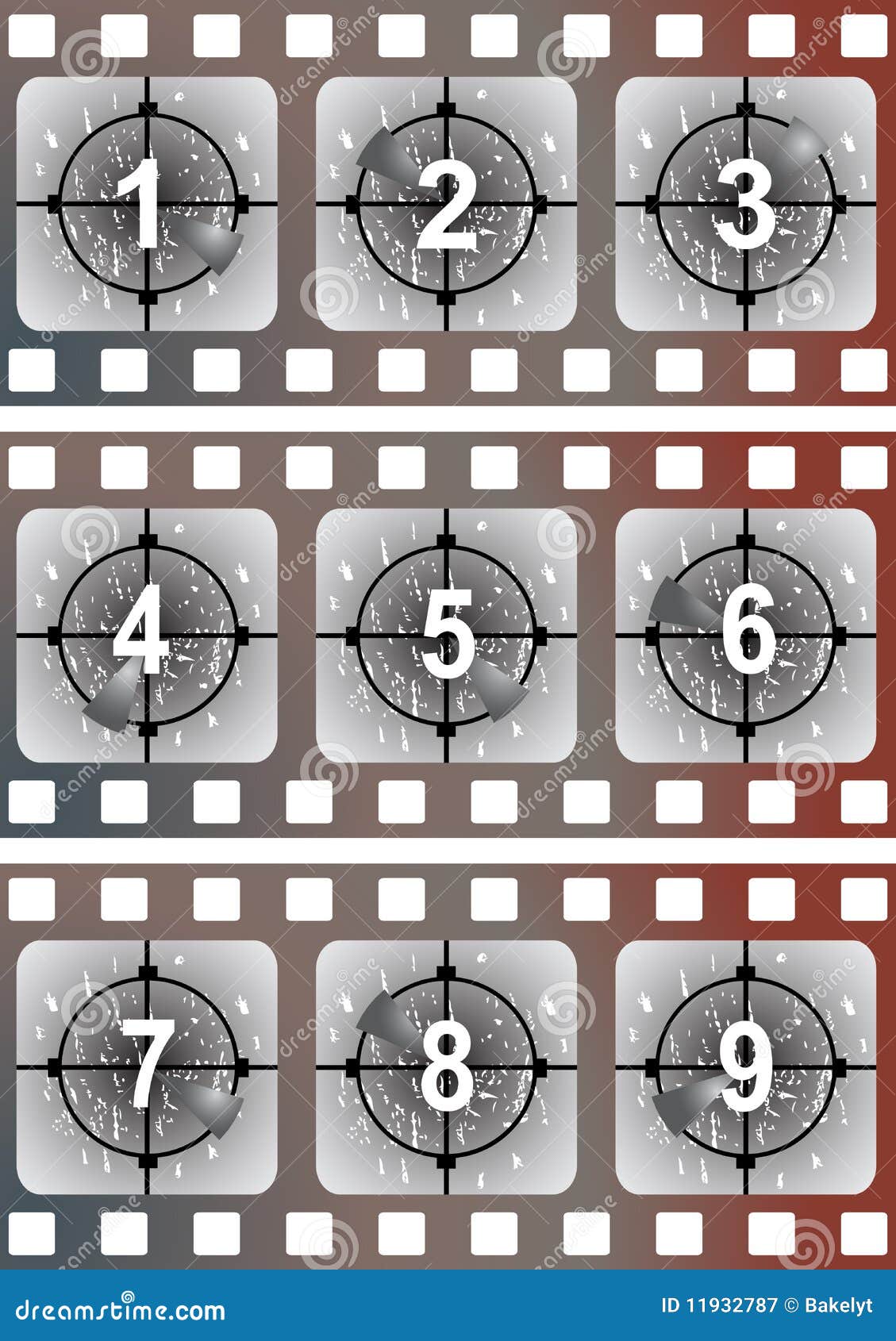 Movie film leader stock vector. Illustration of color - 11932787