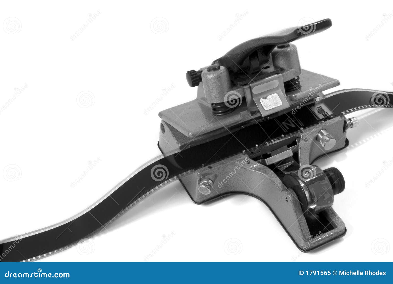 Movie Film Splicer 2 (black And White) Royalty Free Stock Photo - Image ...