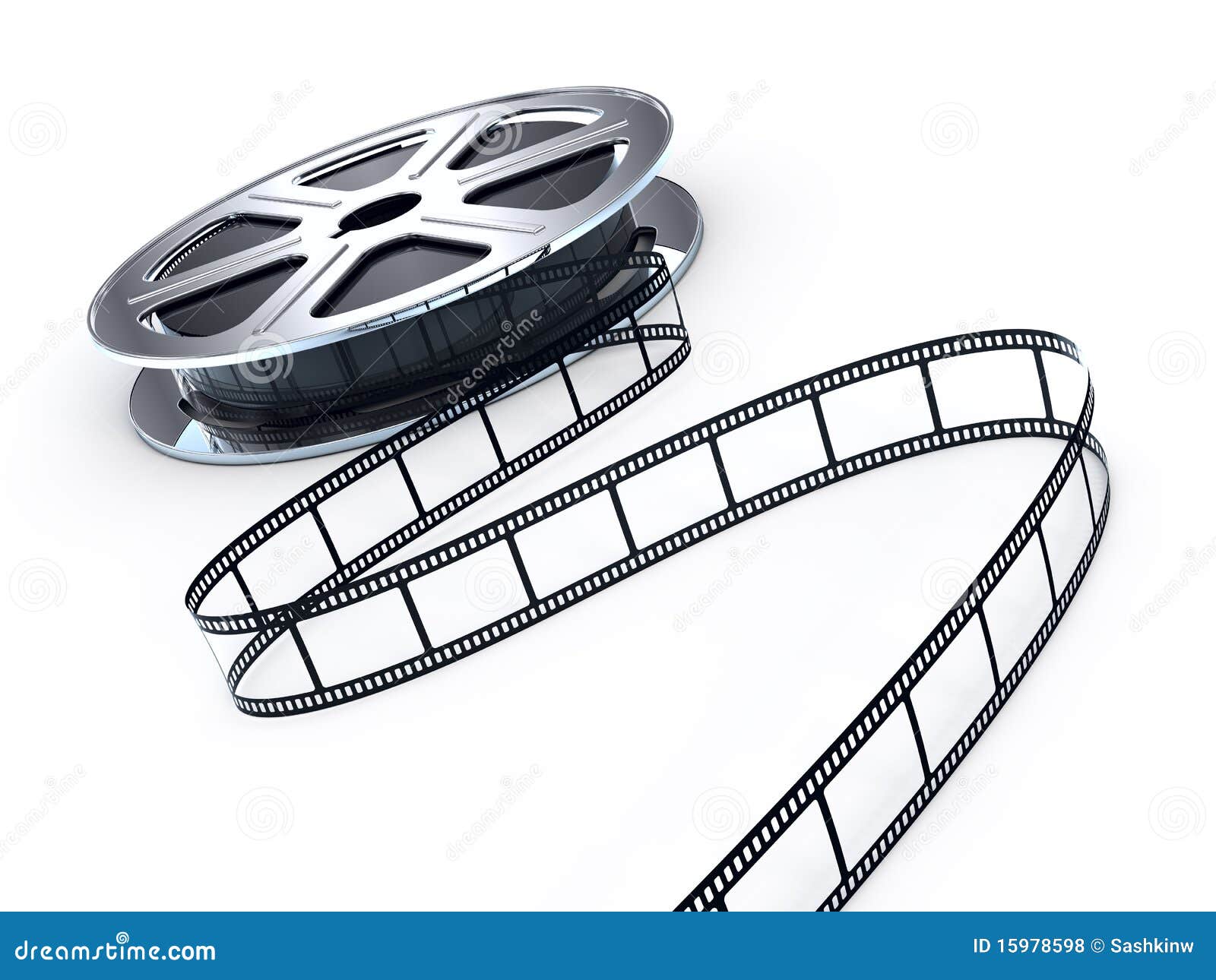 Movie films spool stock illustration. Illustration of black - 15978598