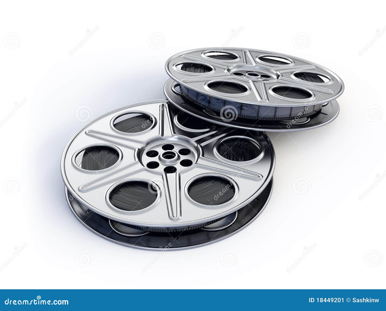 Movie films spool stock illustration. Illustration of black - 18449201
