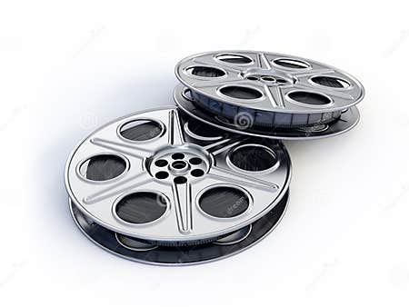 Movie films spool stock illustration. Illustration of black - 18449201