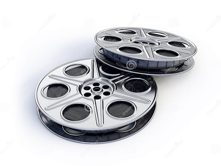 Movie films spool stock illustration. Illustration of black - 18449201