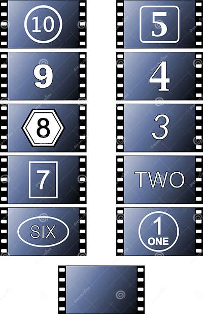 Movie Frame Numbers stock illustration. Illustration of celluloid - 127835
