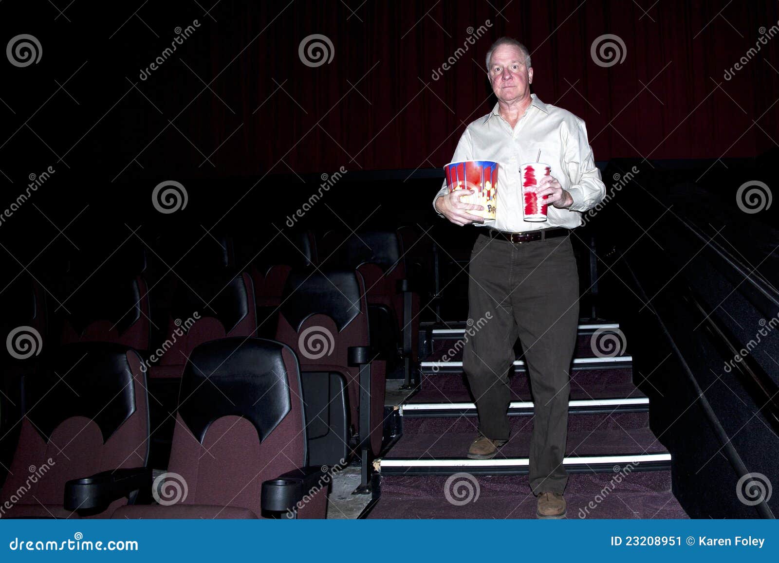 Movie Goer stock image. Image of arrive, popcorn, cinema - 23208951