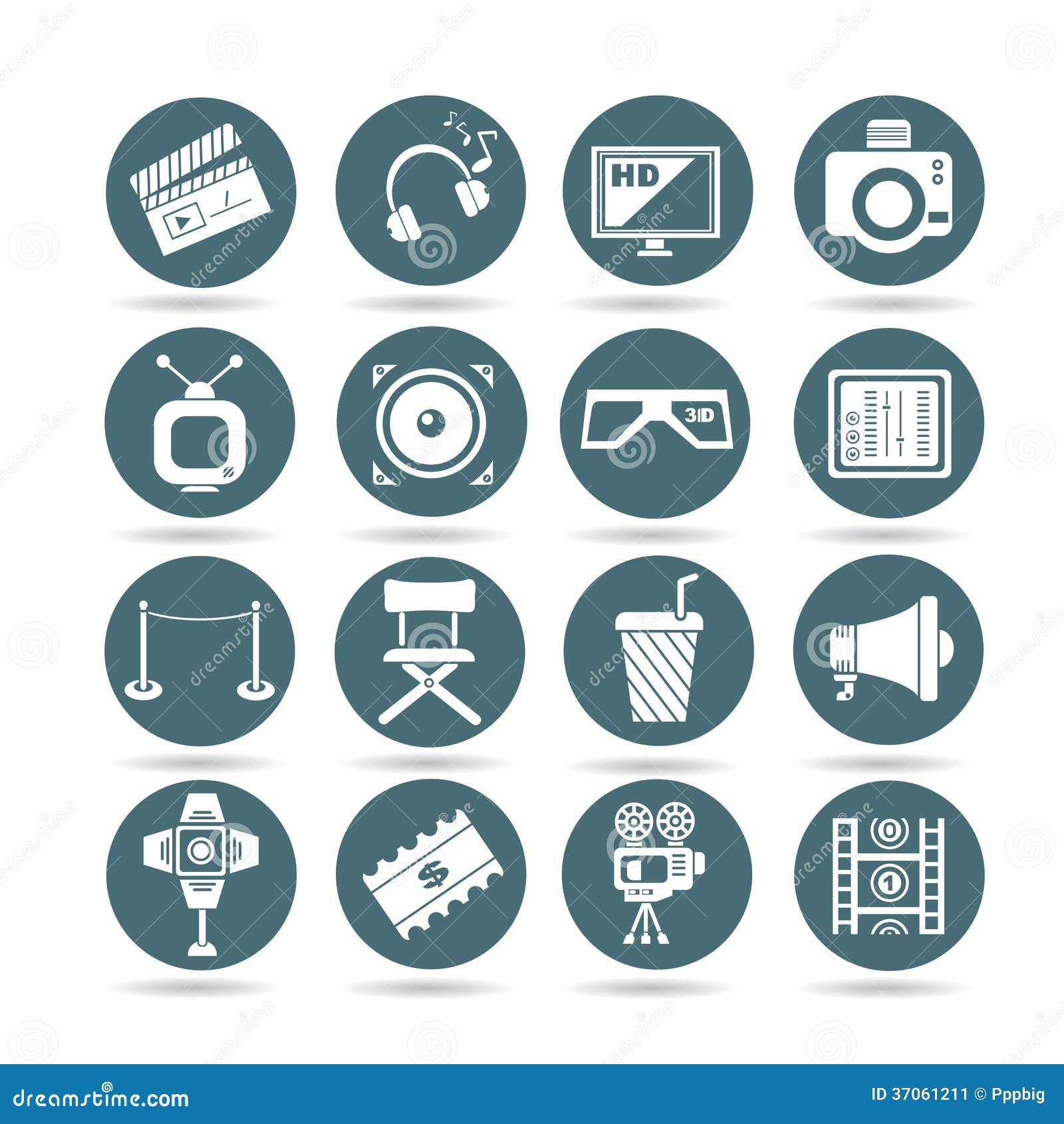Movie icons stock illustration. Illustration of button - 37061211