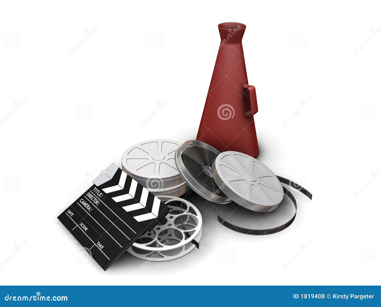 Movie items stock illustration. Illustration of concept - 1819408