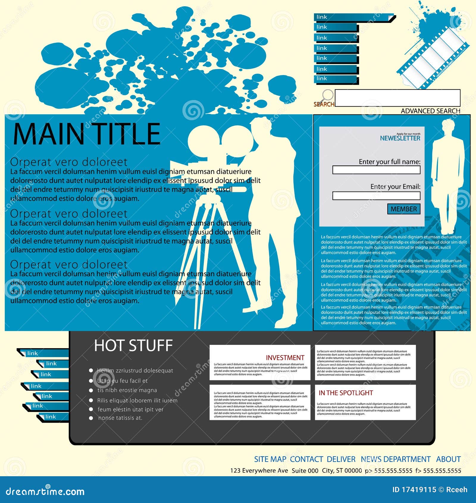 Movie layout stock vector. Illustration of abstract, graphic - 17419115