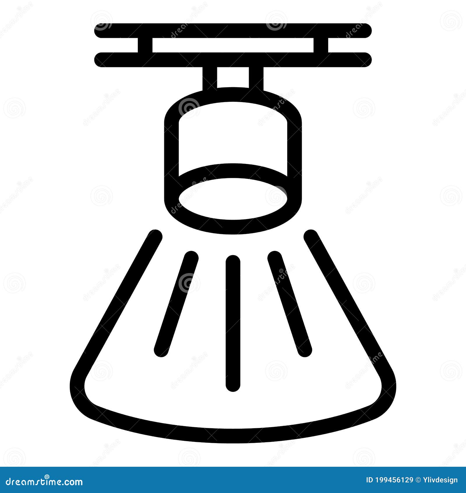 Movie Lights Icon, Outline Style Stock Vector - Illustration of ...