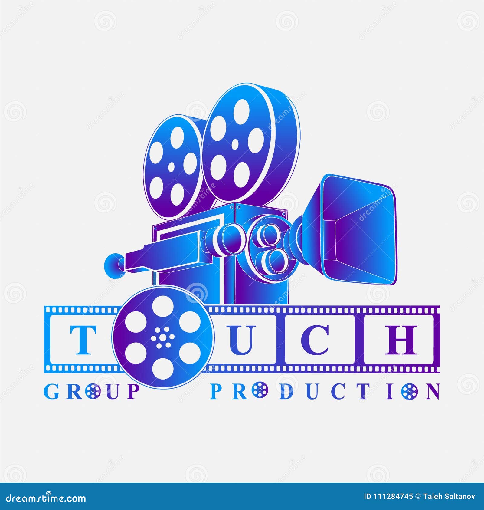 Cinematography retro logo stock vector. Illustration of motion - 111284745