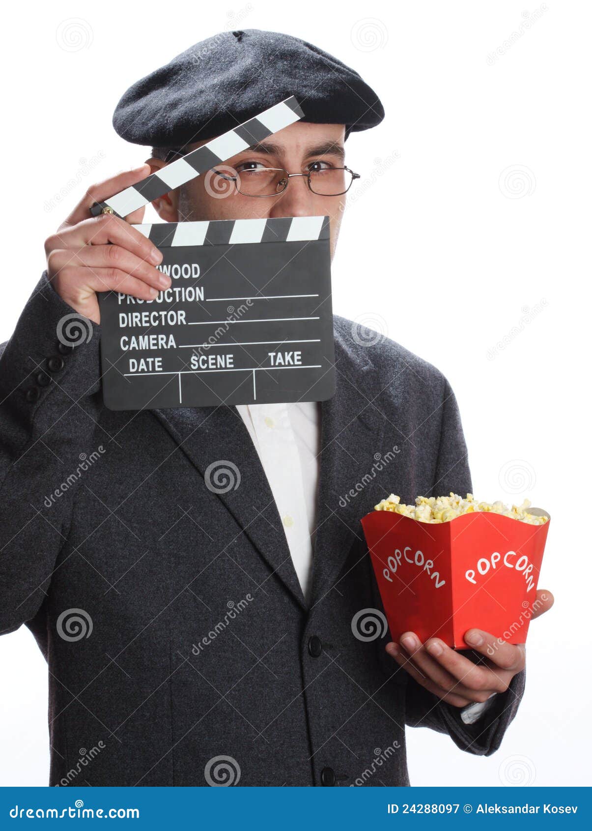 Movie man stock image. Image of production, producer - 24288097
