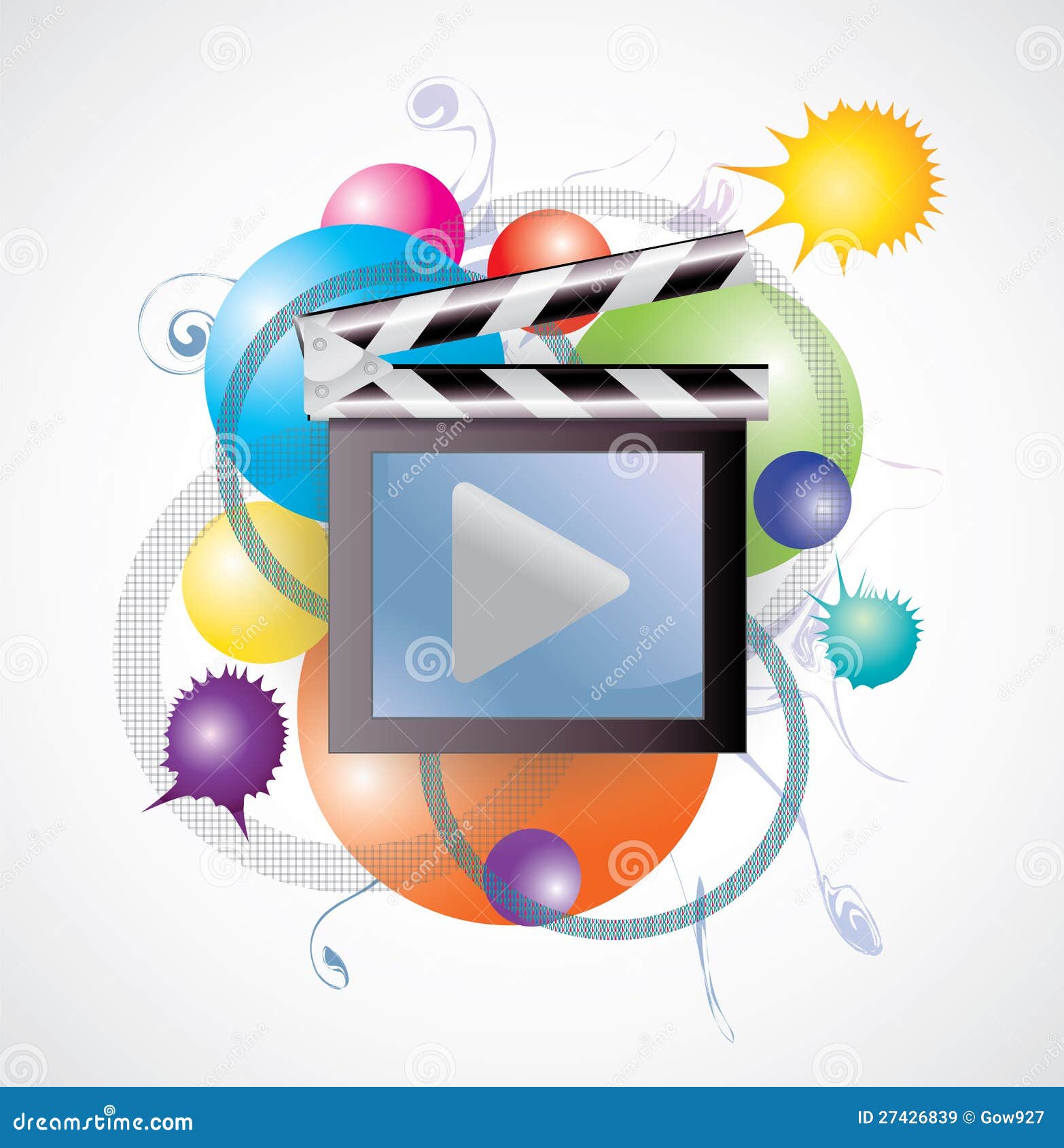 Movie Media in Abstract Background Stock Vector - Illustration of ...