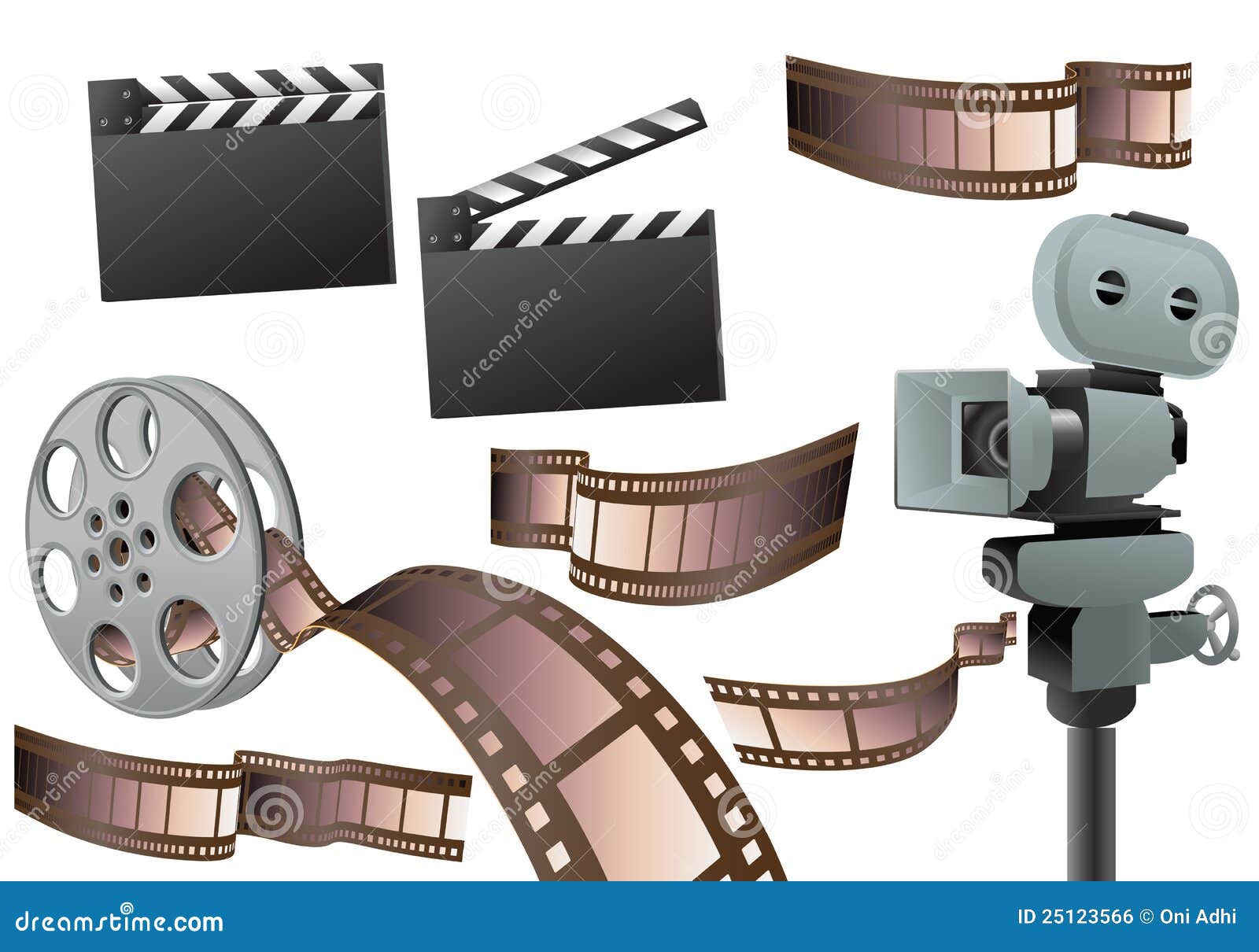Movie object stock illustration. Illustration of isolated - 25123566