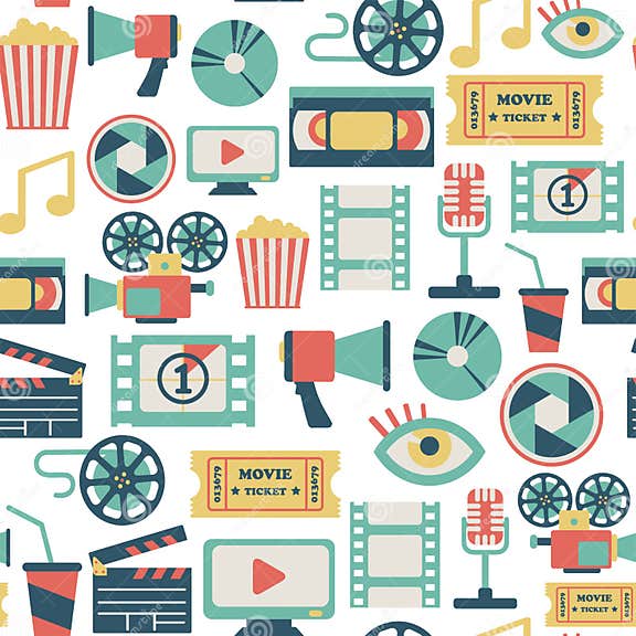 Movie pattern stock vector. Illustration of element, performance - 32357092