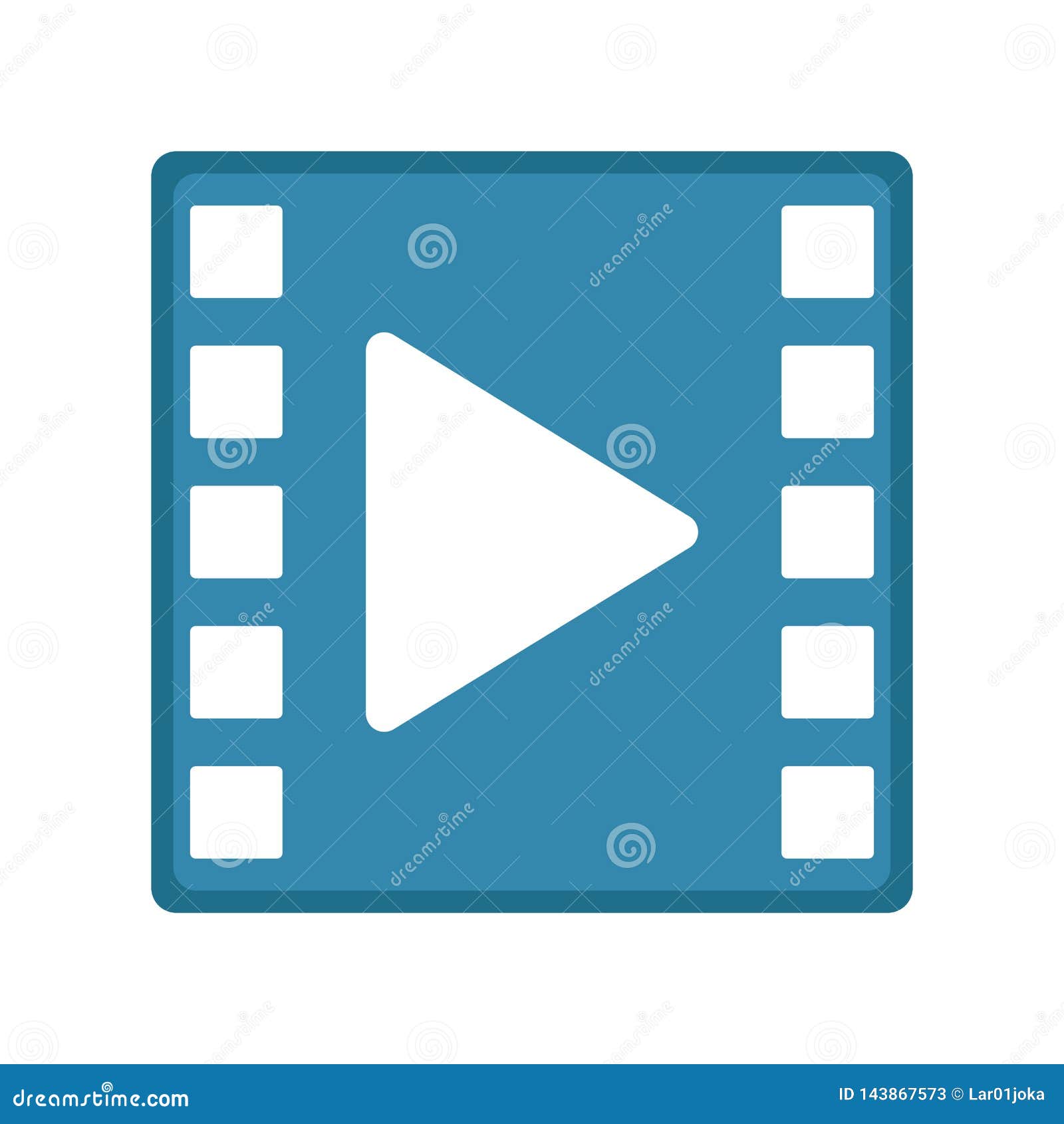 Movie play button icon stock vector. Illustration of pause - 143867573