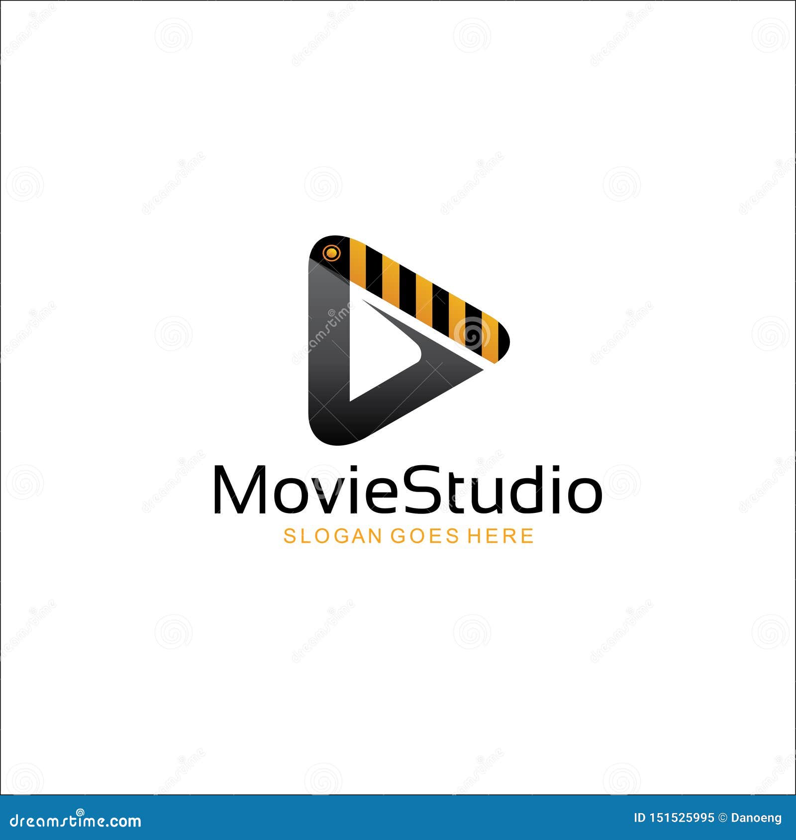 Movie play studio logo stock illustration. Illustration of cinema ...