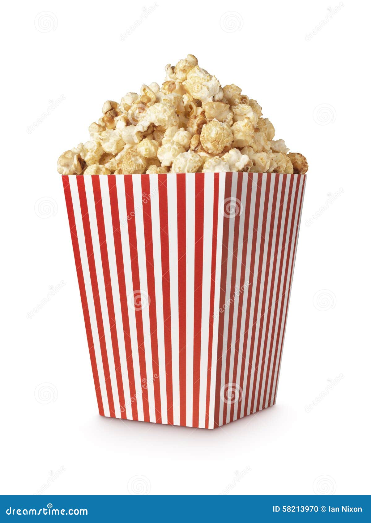 Movie Popcorn Verticle Shot Stock Photo - Image of paper, food: 58213970