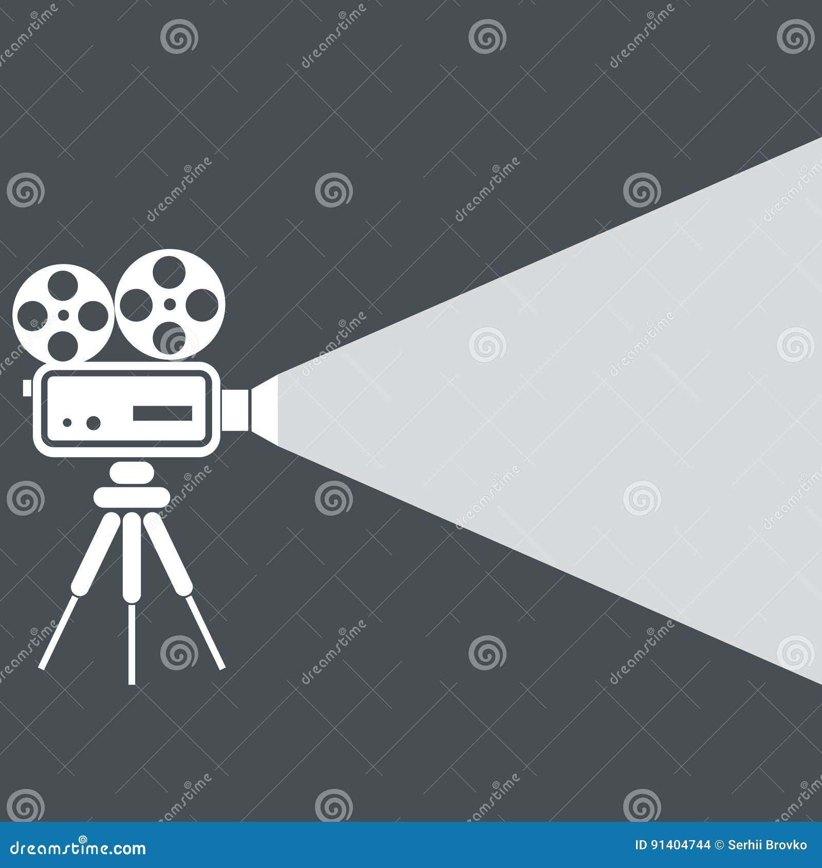 Movie projector icon stock vector. Illustration of production - 91404744