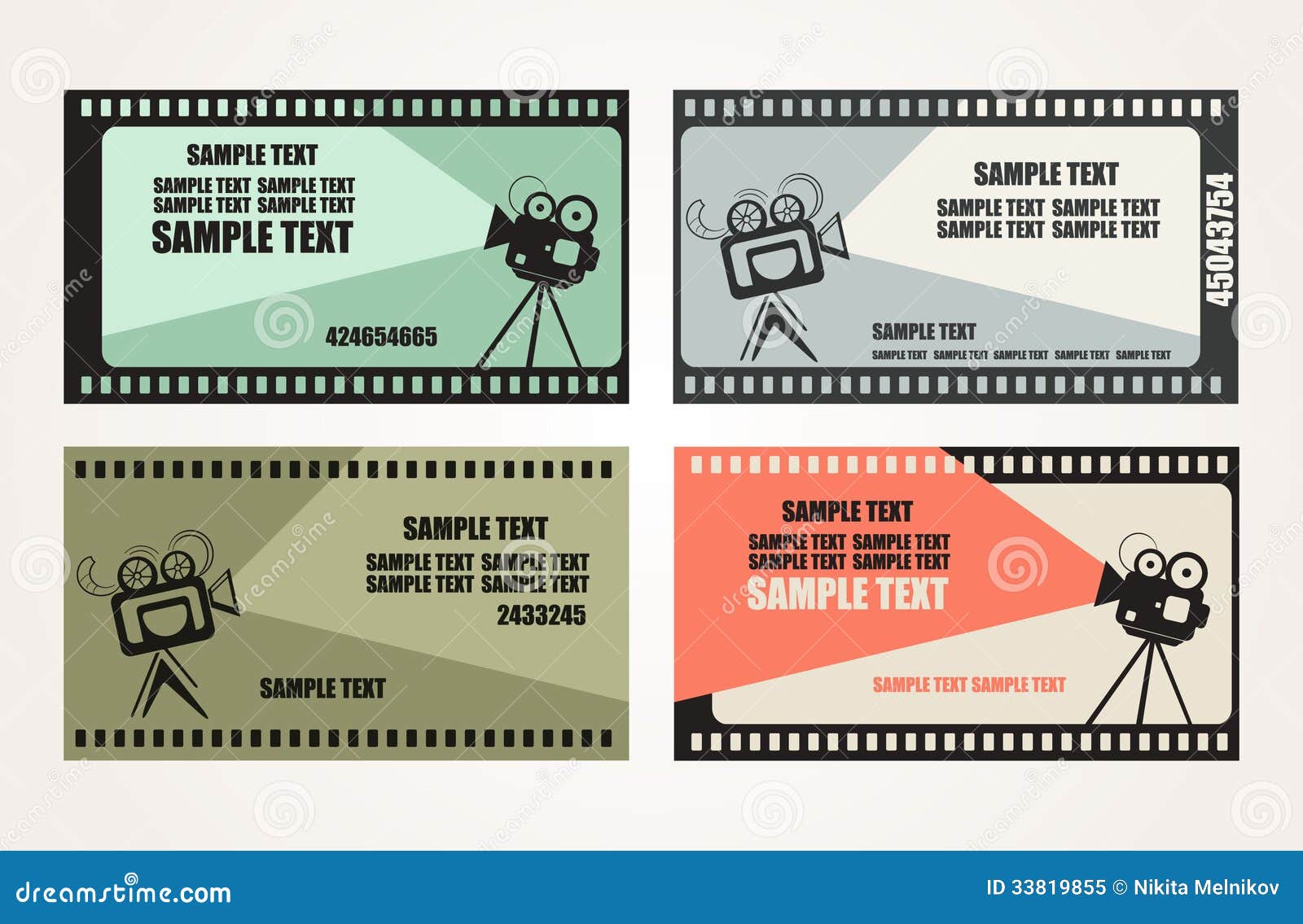 Movie Projector with Space for Text. Stock Vector - Illustration of ...