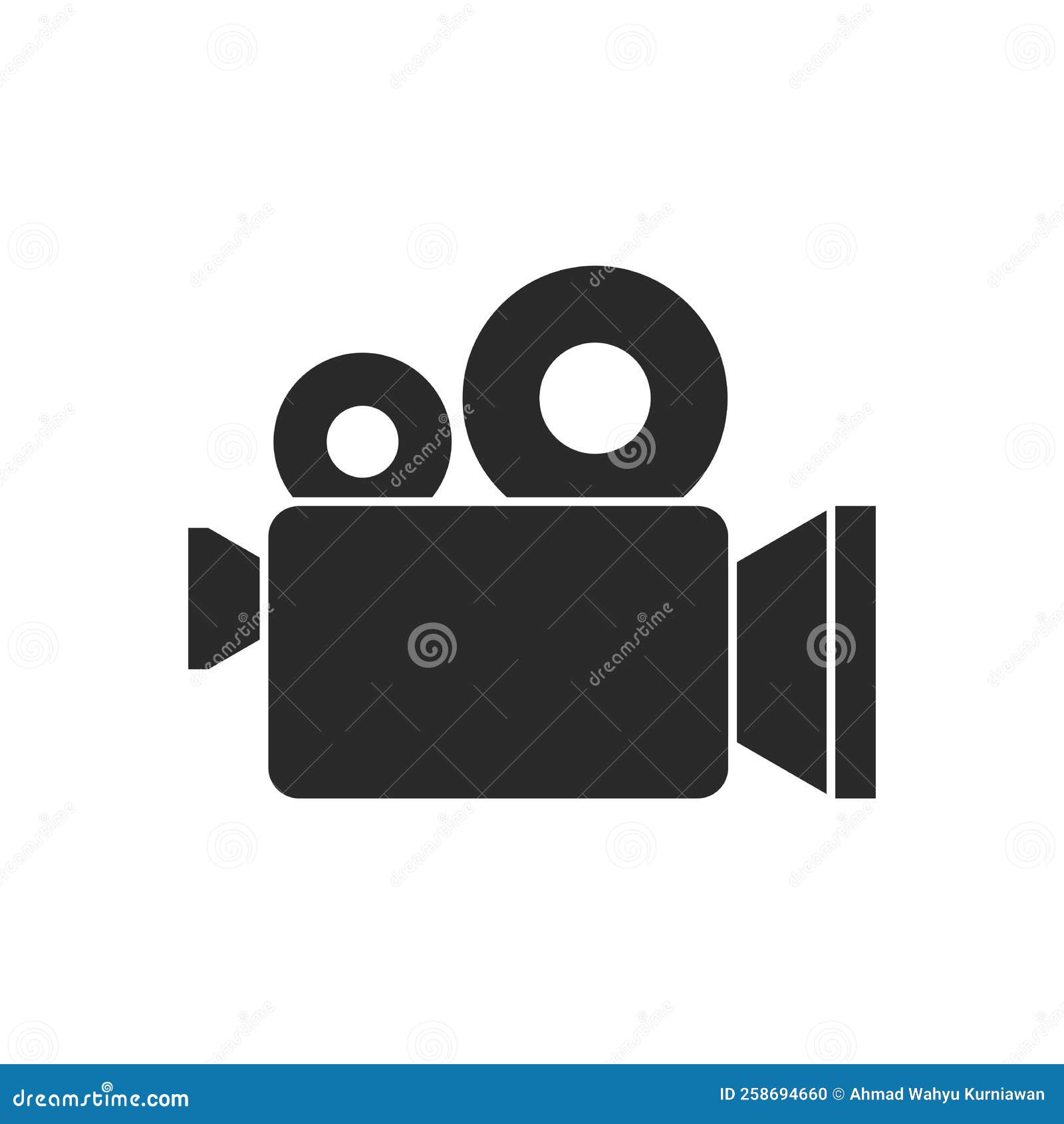 Movie recorder icon stock vector. Illustration of broadcasting - 258694660