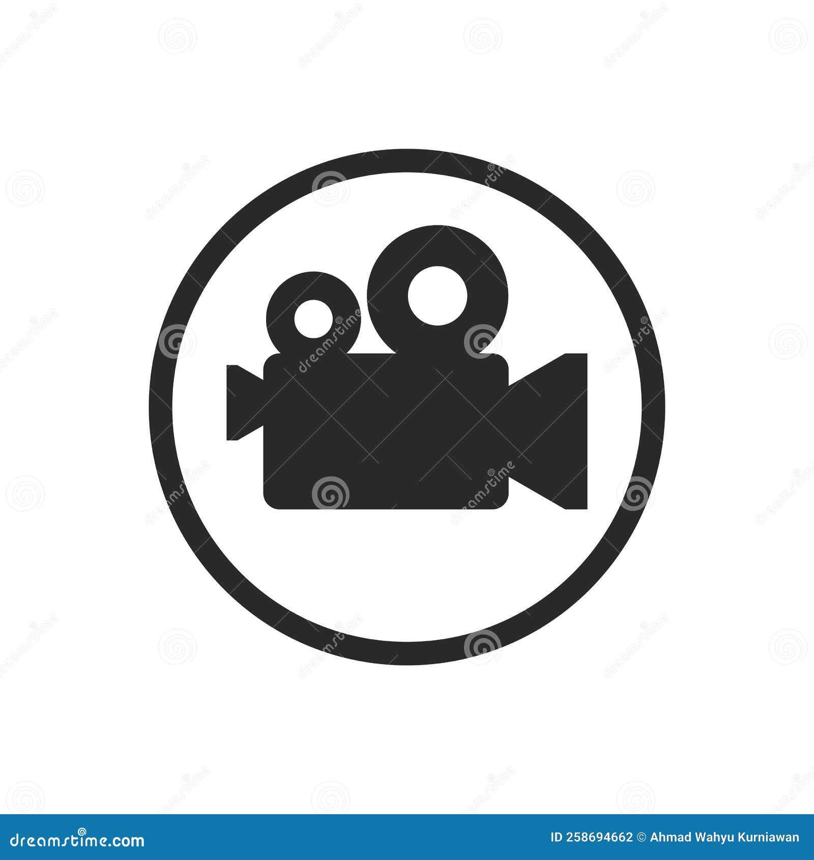 Movie recorder icon stock vector. Illustration of record - 258694662