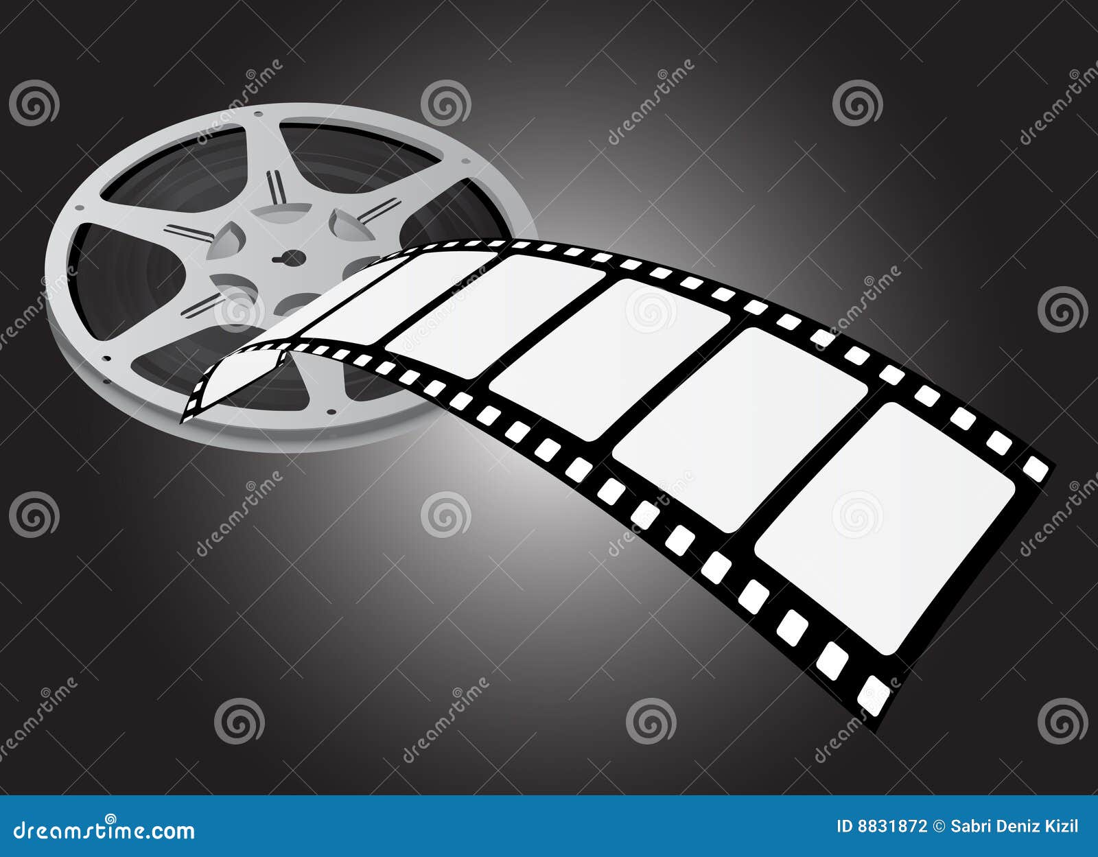Movie reel vector stock vector. Illustration of industry - 8831872