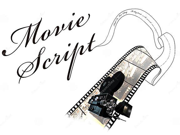 Movie script stock illustration. Illustration of text - 18710977