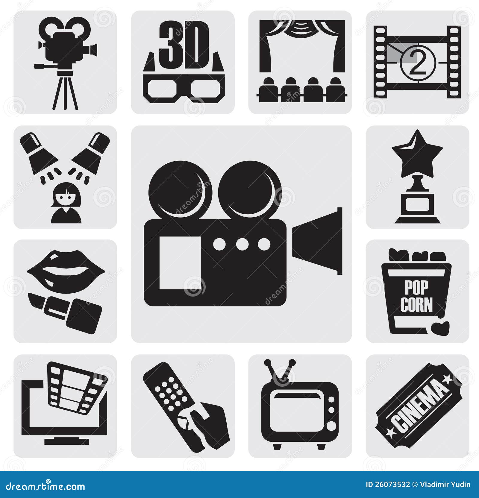 Movie set stock vector. Illustration of frame, movie - 26073532