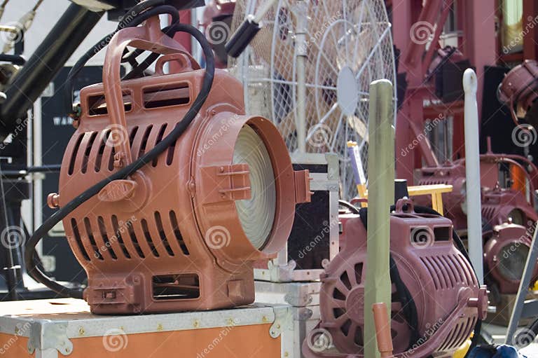 Movie Set Lighting Setup stock photo. Image of electronics - 11300908