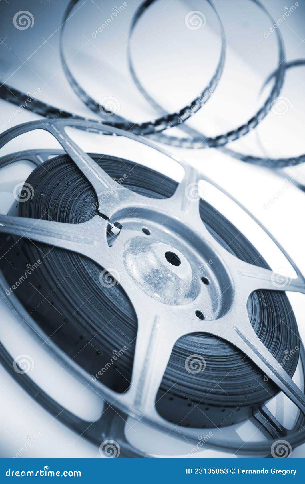 Movie spool with film stock image. Image of copy, production - 23105853